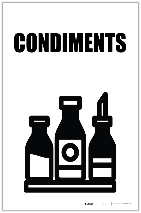 Condiments with Icon Portrait - Label