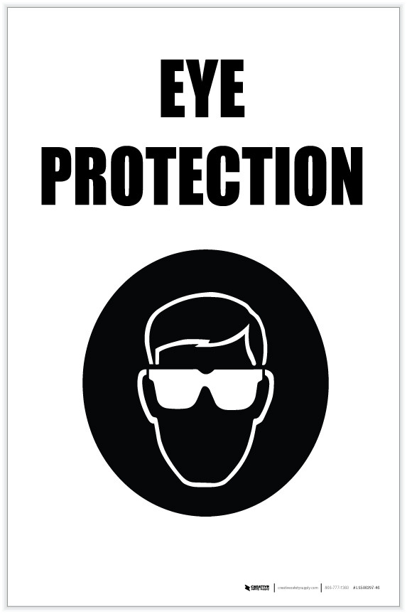 Eye Protection with Icon Portrait - Label | Creative Safety Supply
