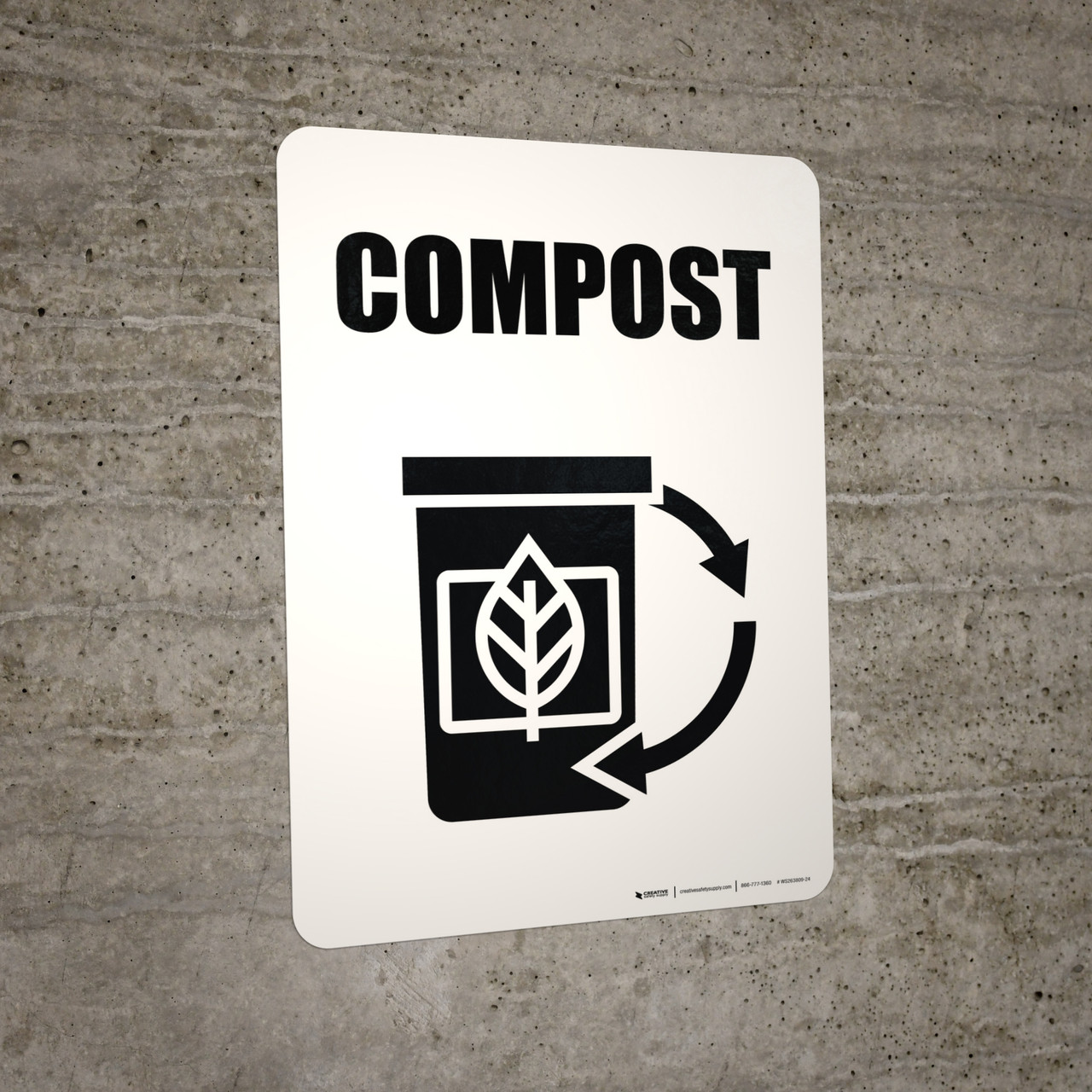 Compost with Icon Portrait - Wall Sign