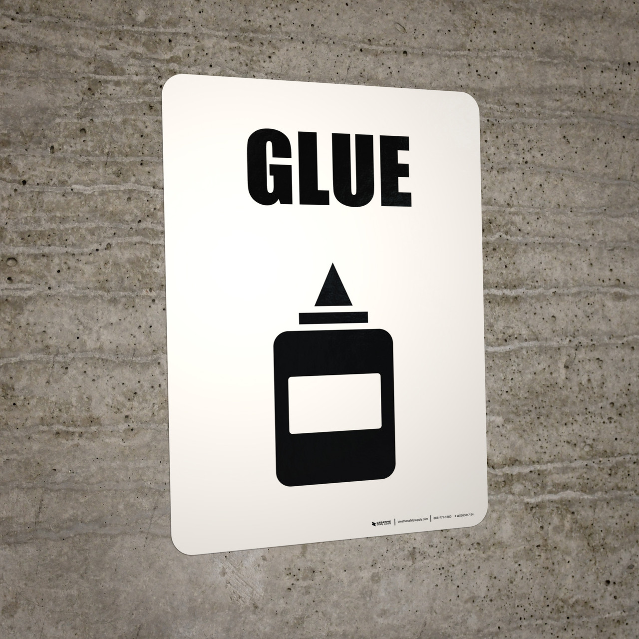 Glue with Icon Portrait - Wall Sign