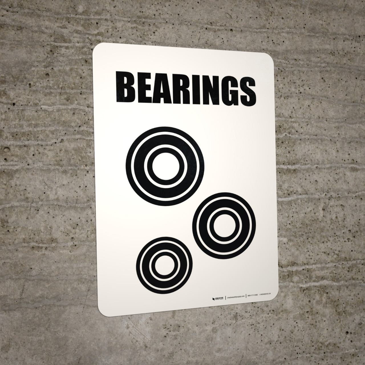 Bearings with Icon Portrait - Wall Sign
