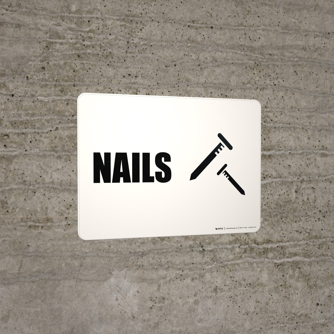 Nails with Icon Landscape - Wall Sign | Creative Safety Supply