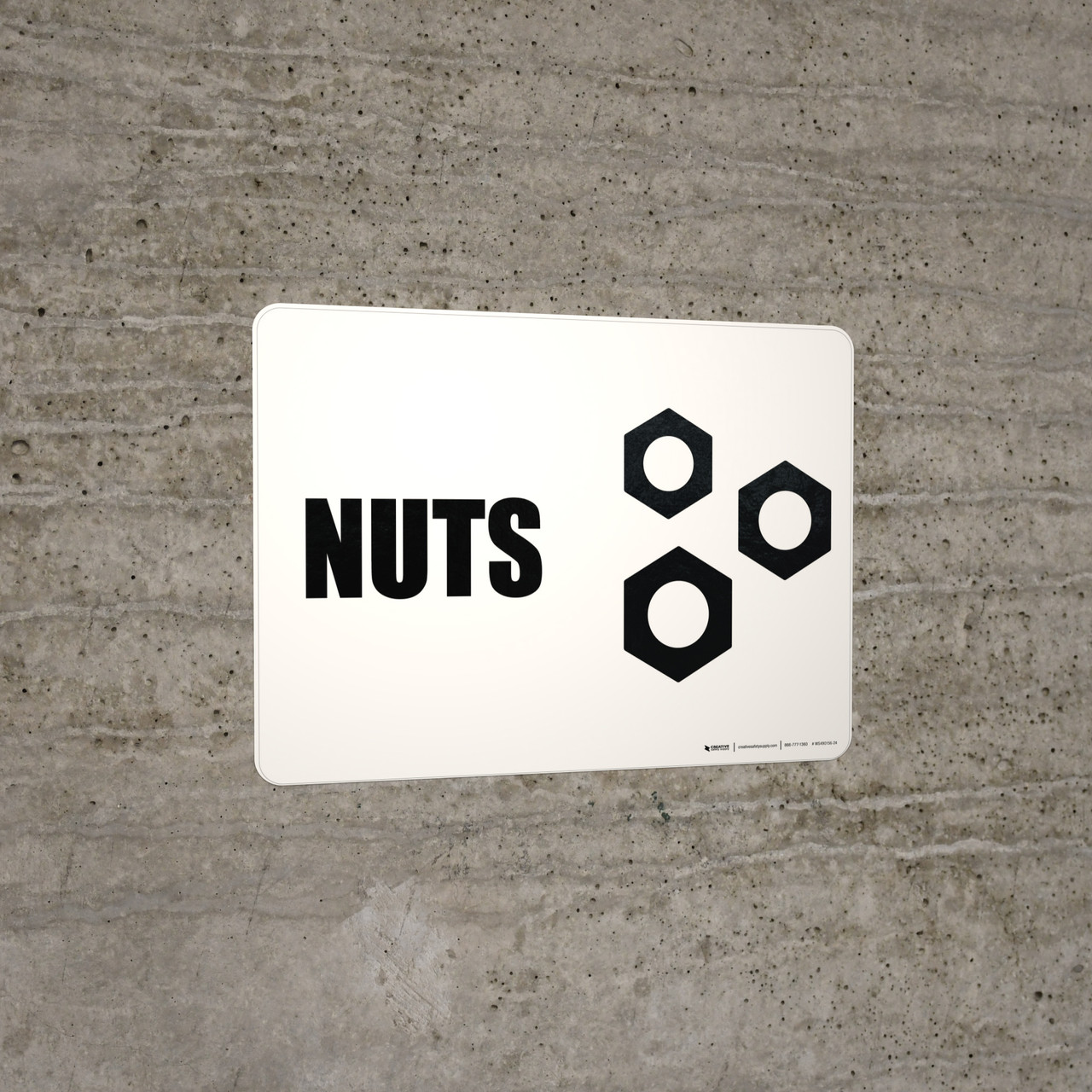 Nuts with Icon Landscape - Wall Sign | Creative Safety Supply