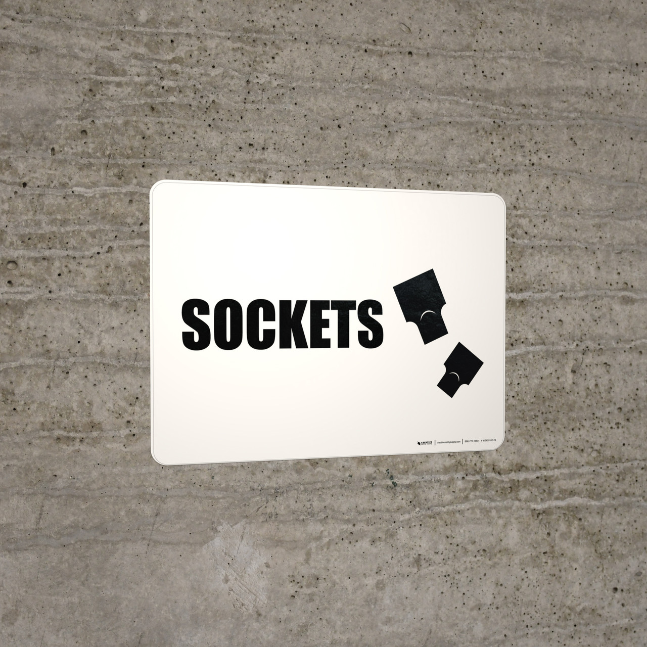 Sockets with Icon Landscape - Wall Sign