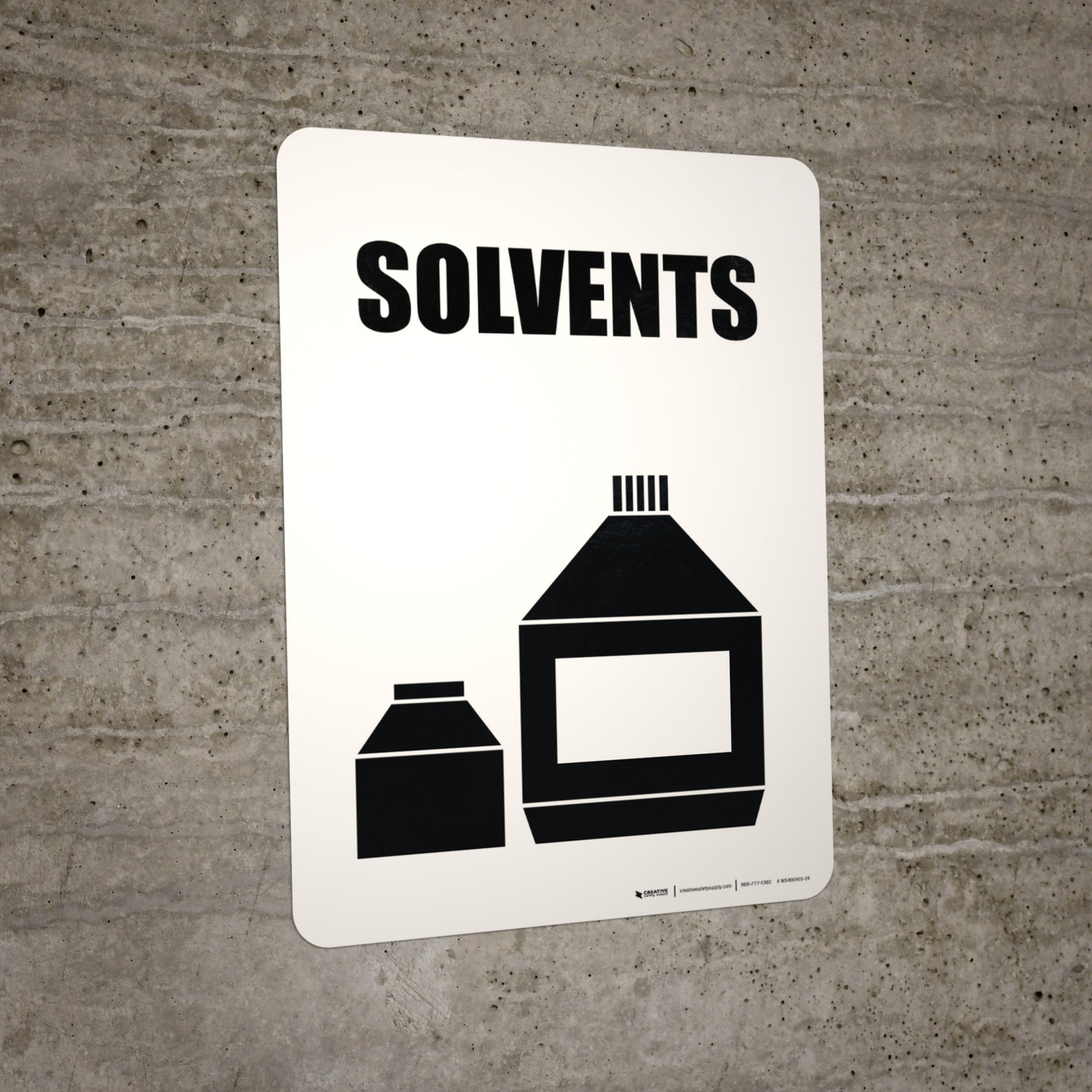 Solvents with Icon Portrait - Wall Sign