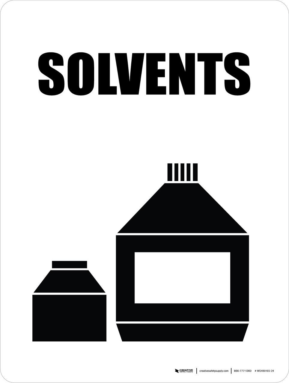 Solvents with Icon Portrait - Wall Sign
