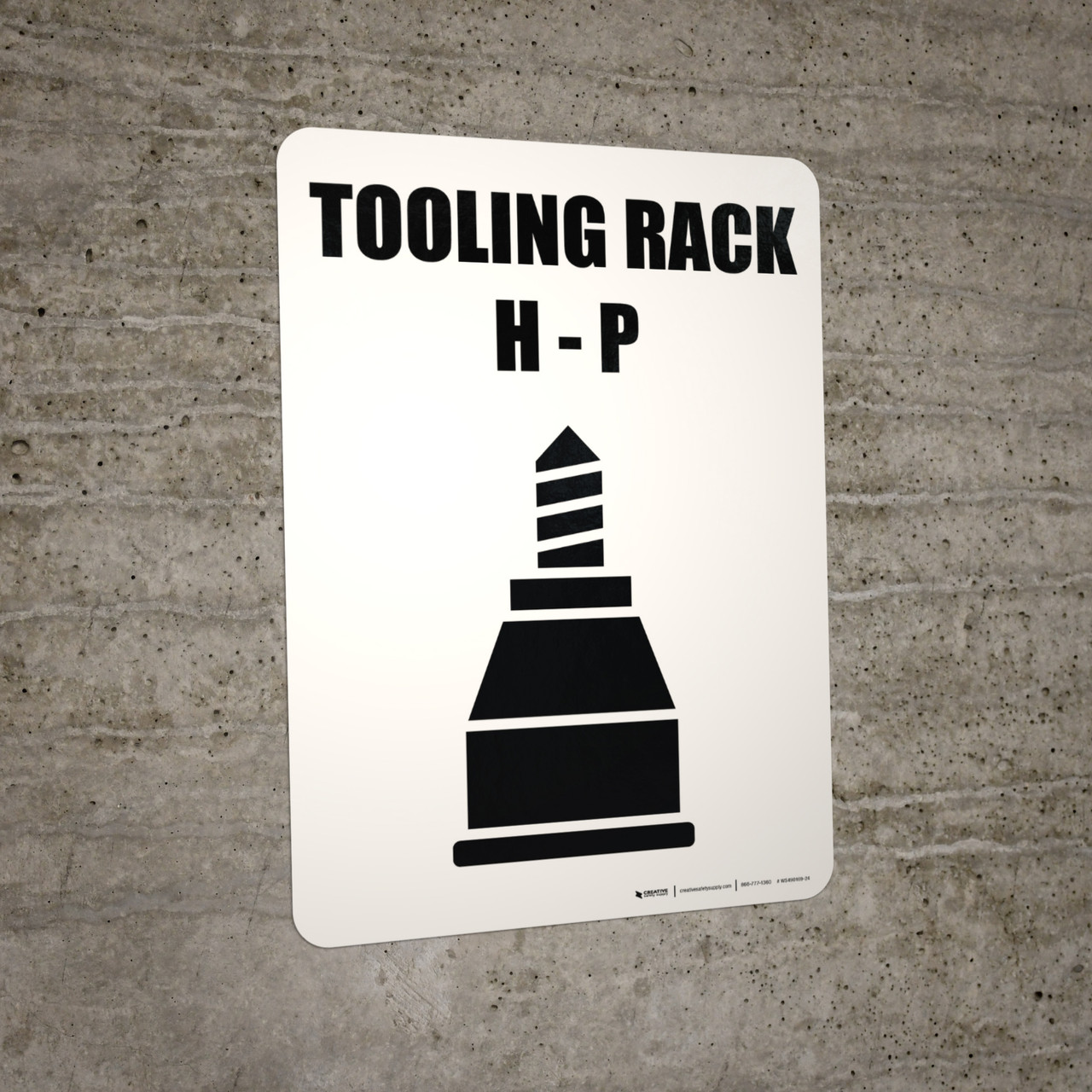 Tooling Rack H-P with Icon Portrait - Wall Sign | Creative Safety Supply