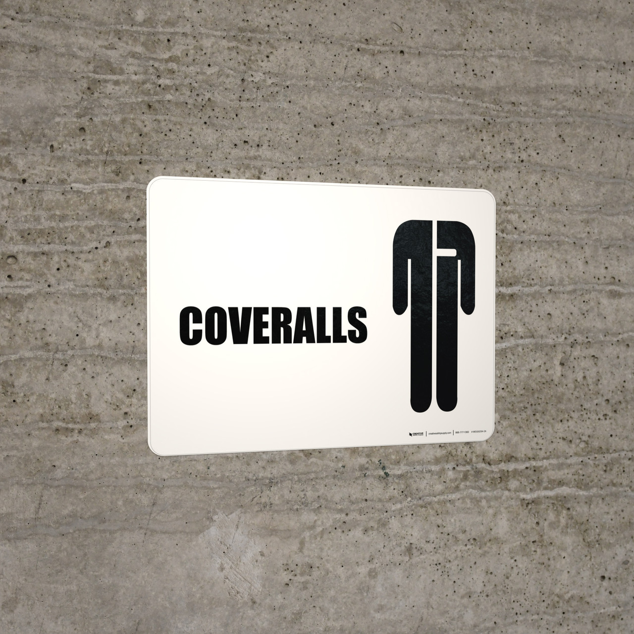 Coveralls with Icon Landscape - Wall Sign | Creative Safety Supply