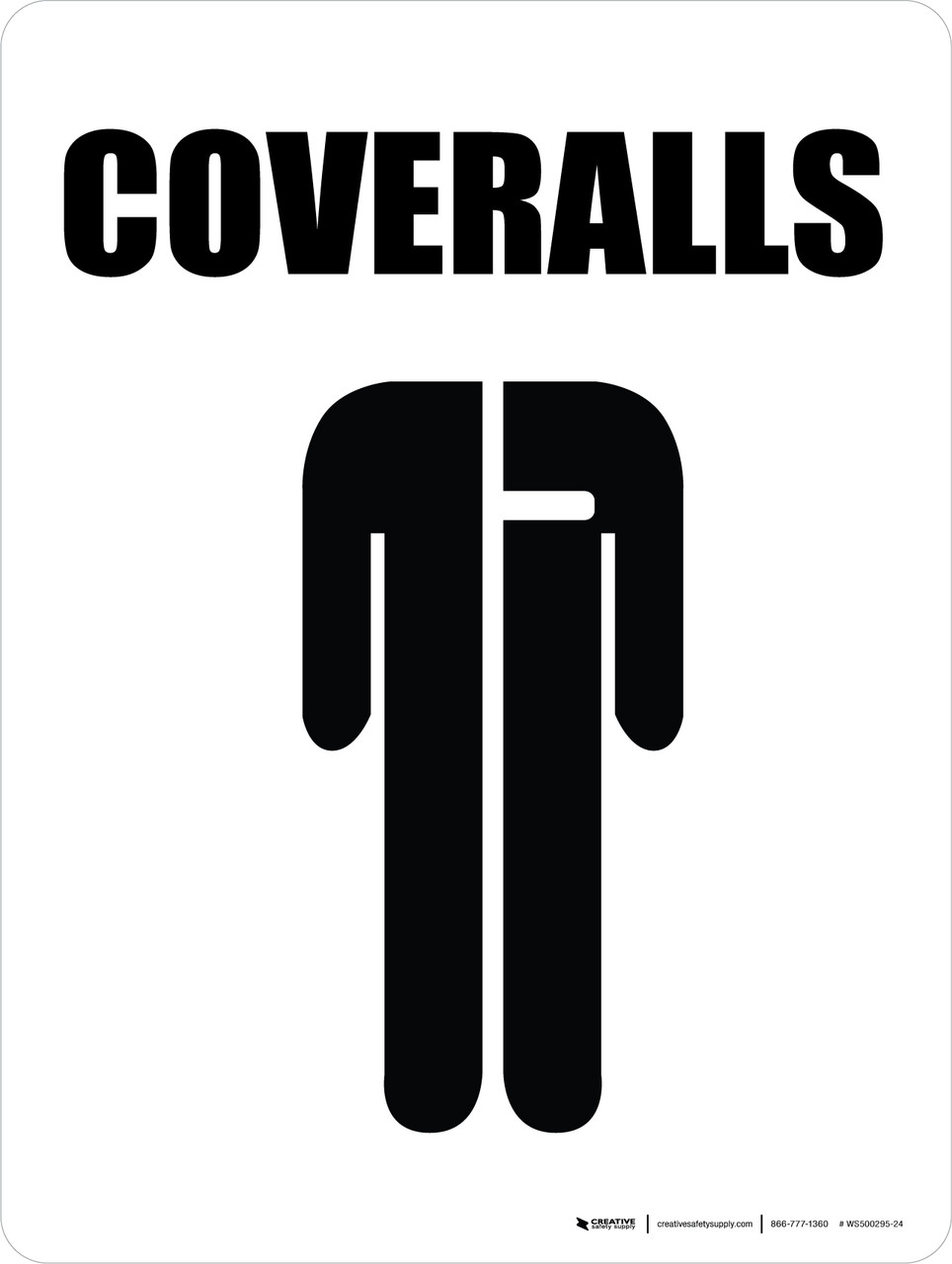Coveralls with Icon Portrait - Wall Sign | Creative Safety Supply