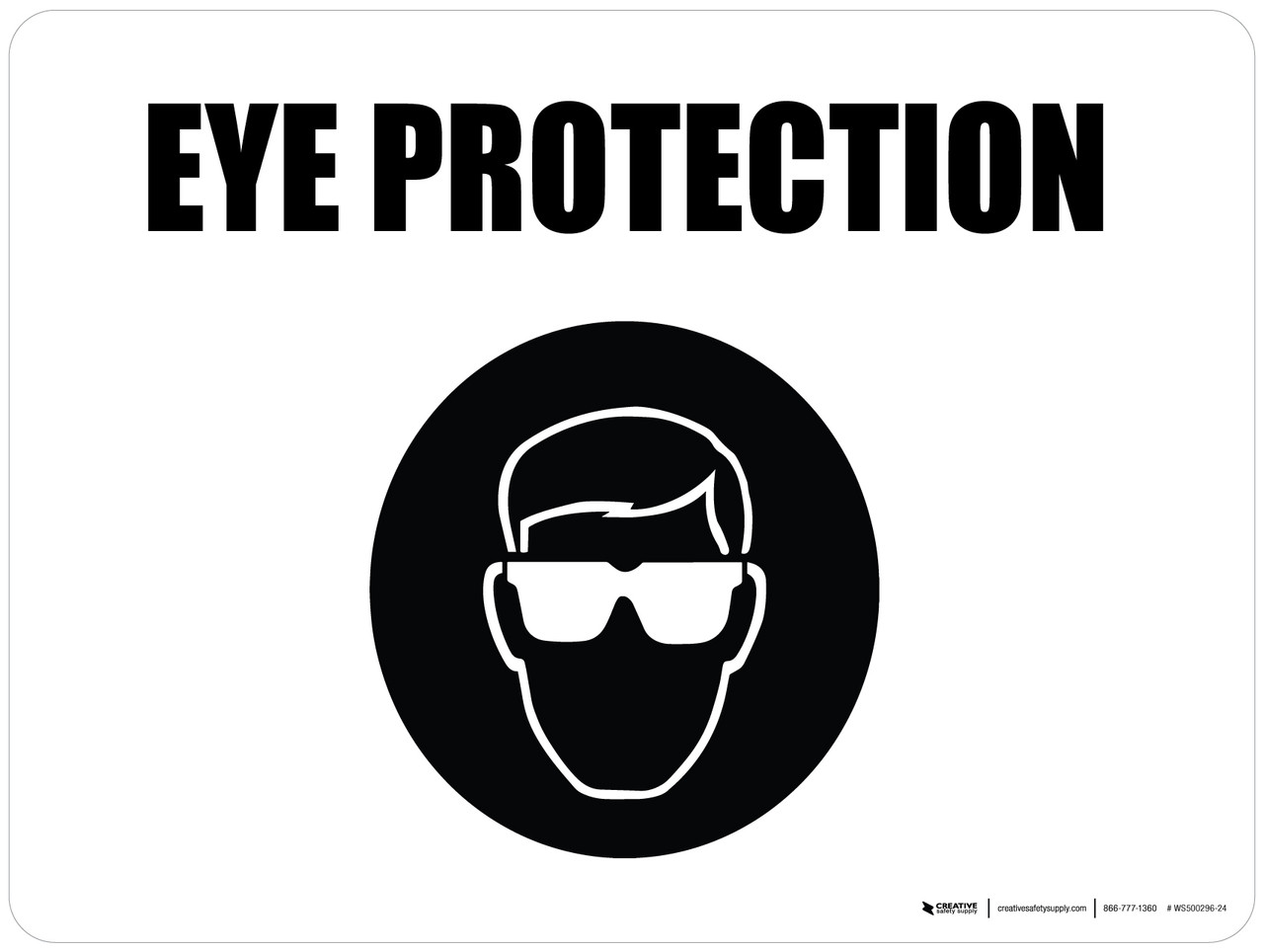 Eye Protection with Icon Landscape - Wall Sign