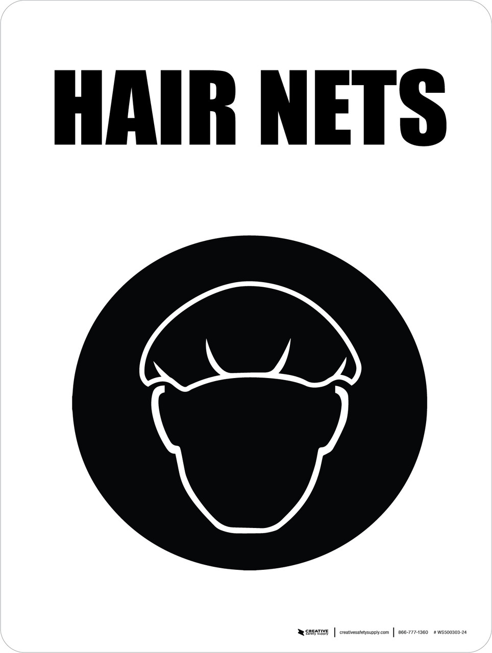 Hair Nets with Icon Portrait - Wall Sign