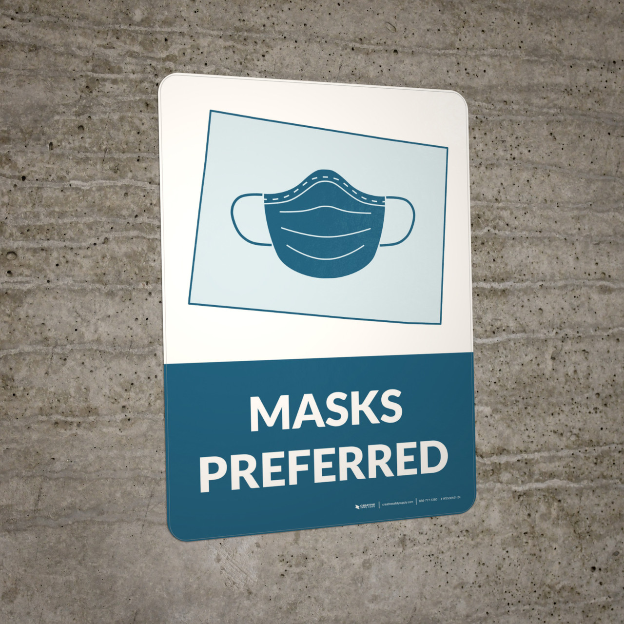 Masks Preferred Colorado State Outline - Wall Sign | Creative Safety Supply