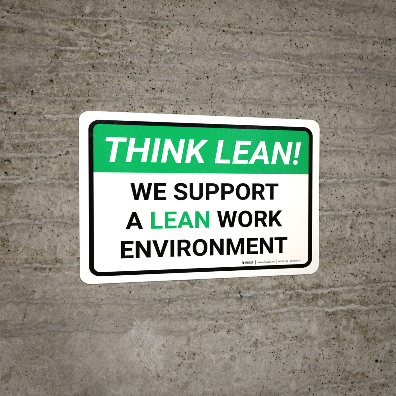 Think Lean: Work Environment Landscape - Wall Sign