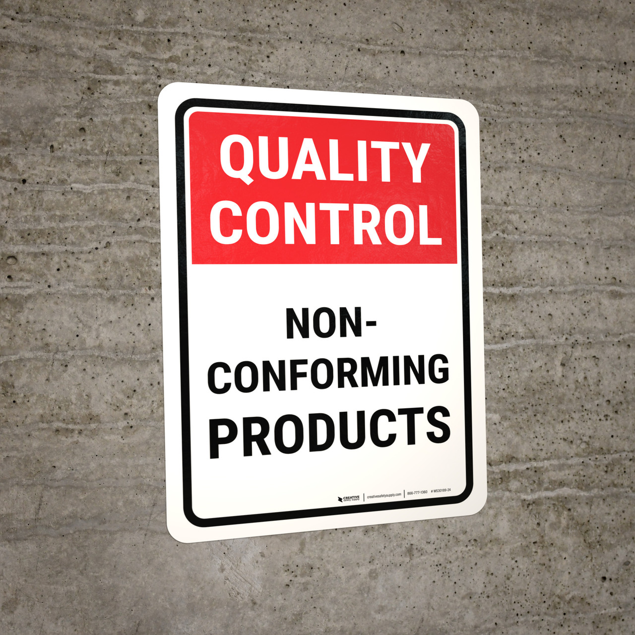Quality Control: Non-Conforming Products Portrait - Wall Sign ...