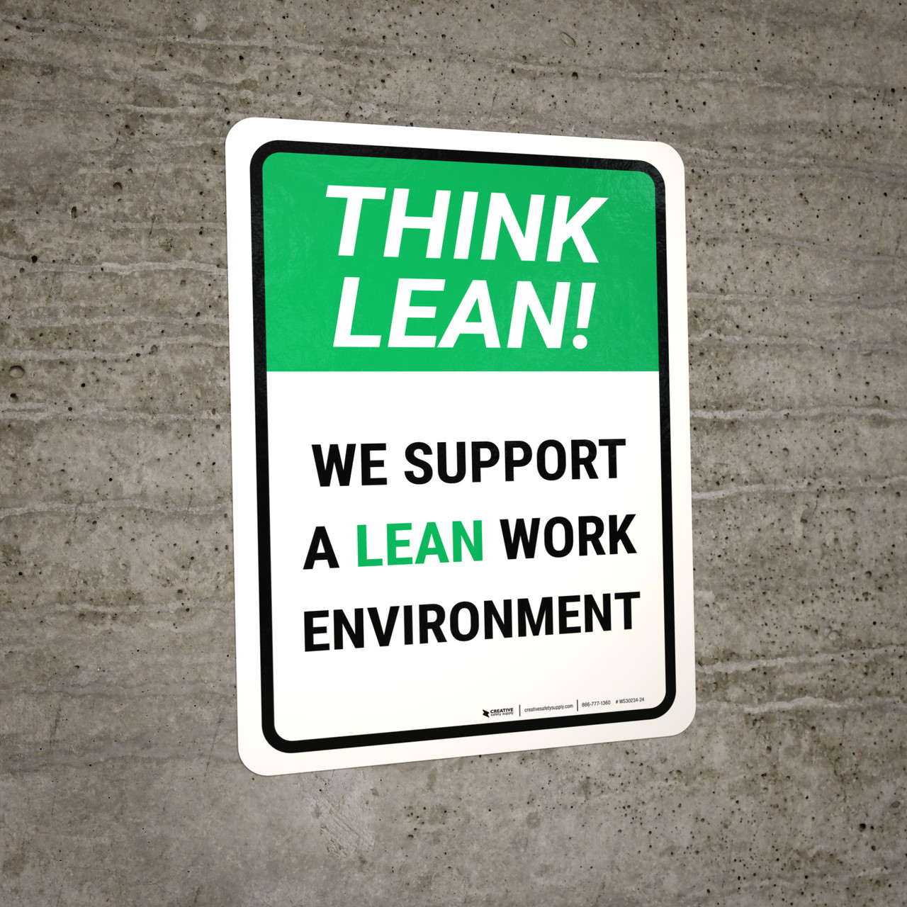 Think Lean: Work Environment Portrait - Wall Sign