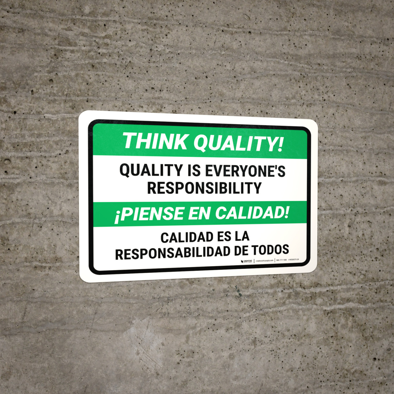 Think Quality: Quality Is Everyone's Responsibility Bilingual Spanish ...