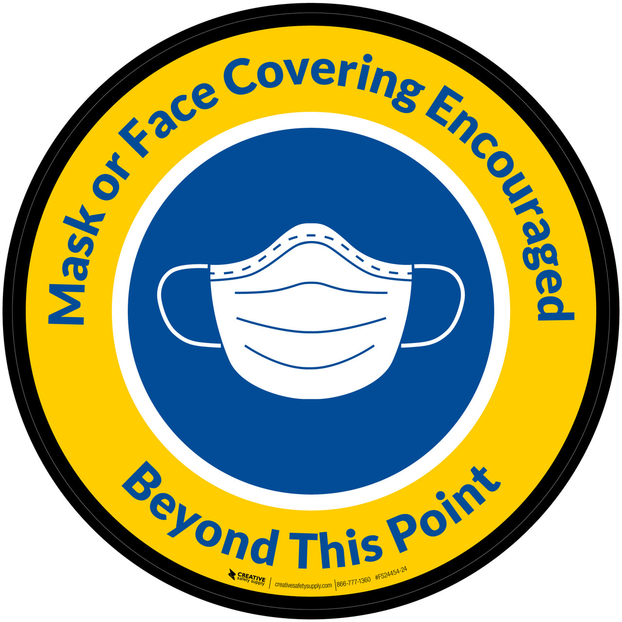 Mask Or Face Covering Encouraged Beyond This Point With Mask Icon ...