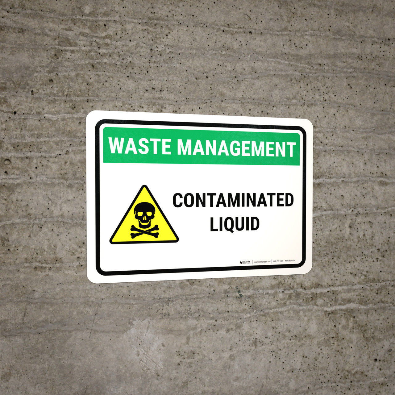 Waste Management: Contaminated Liquid Landscape - Wall Sign