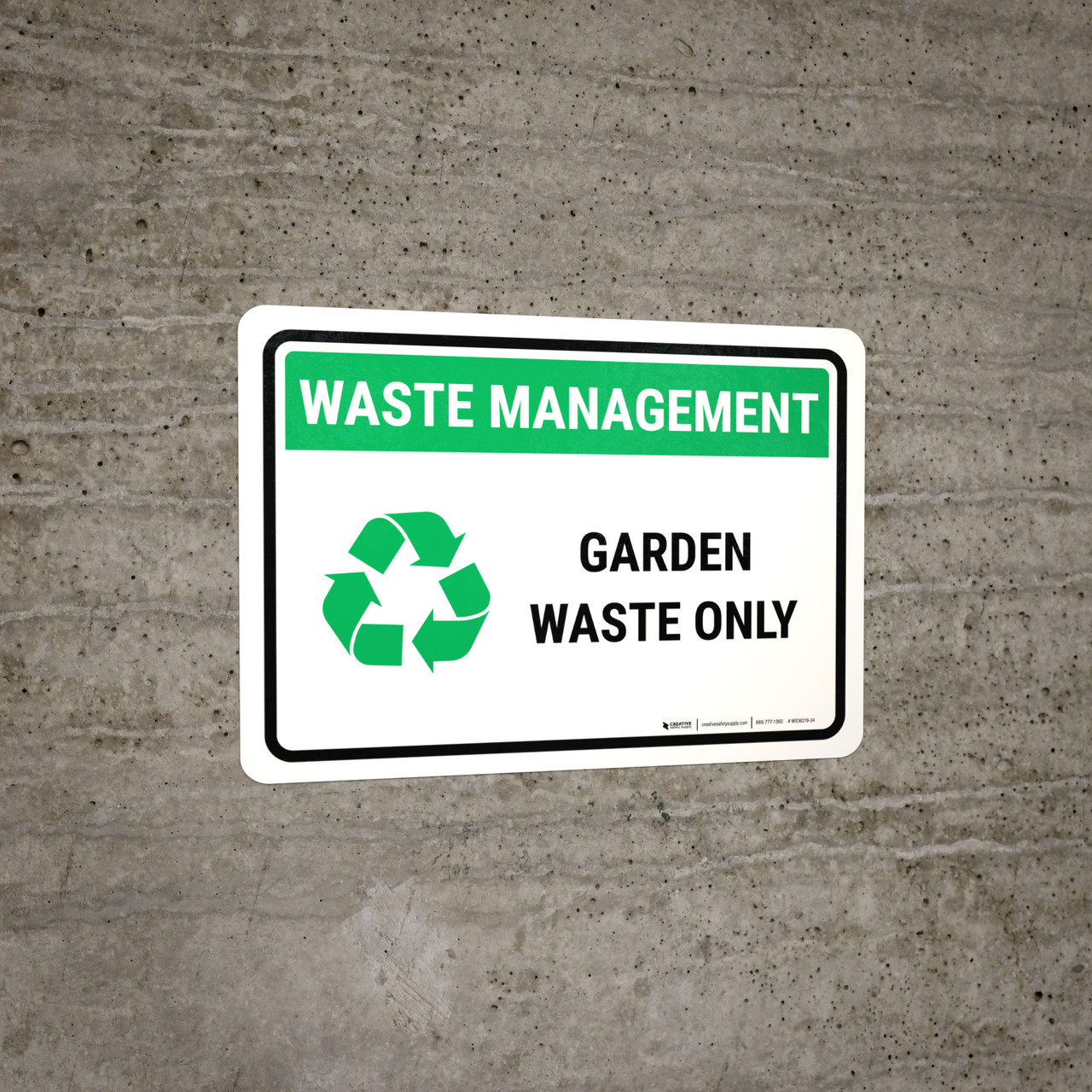 Waste Management: Garden waste Landscape - Wall Sign