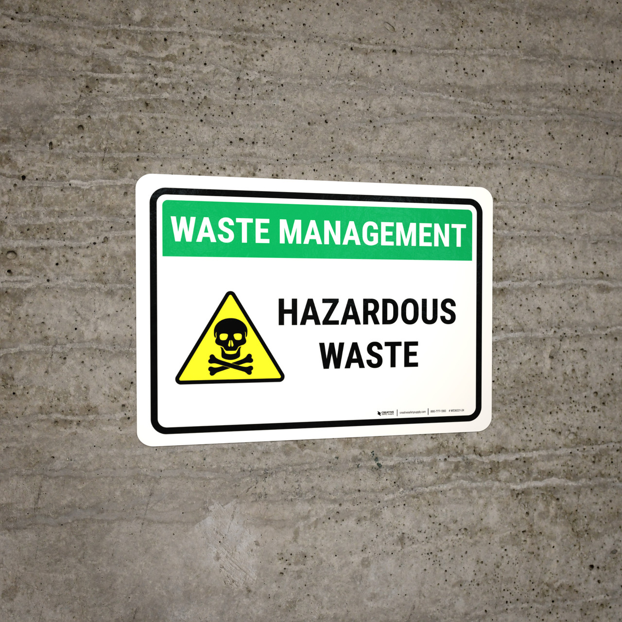 Waste Management: Hazardous waste Landscape - Wall Sign