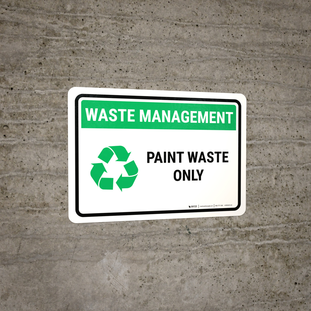 Waste Management: Paint waste Landscape - Wall Sign