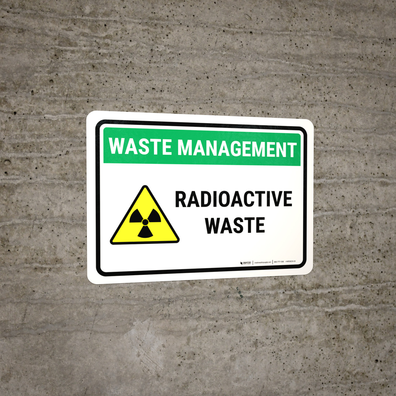 Waste Management: Radioactive waste Landscape - Wall Sign
