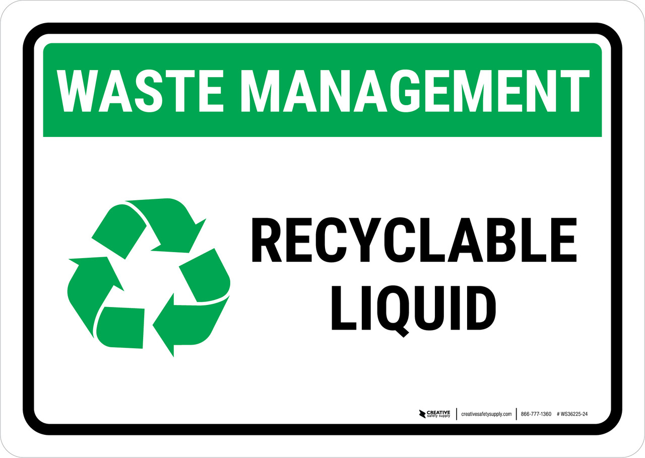 Waste Management: Recyclable Liquid Landscape - Wall Sign