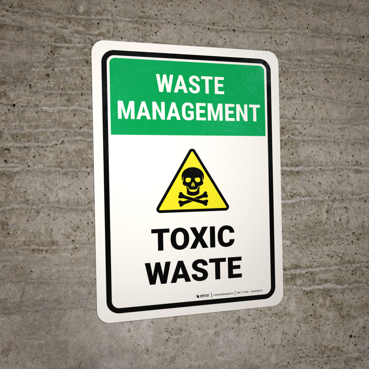 Waste Management: Toxic waste Portrait - Wall Sign