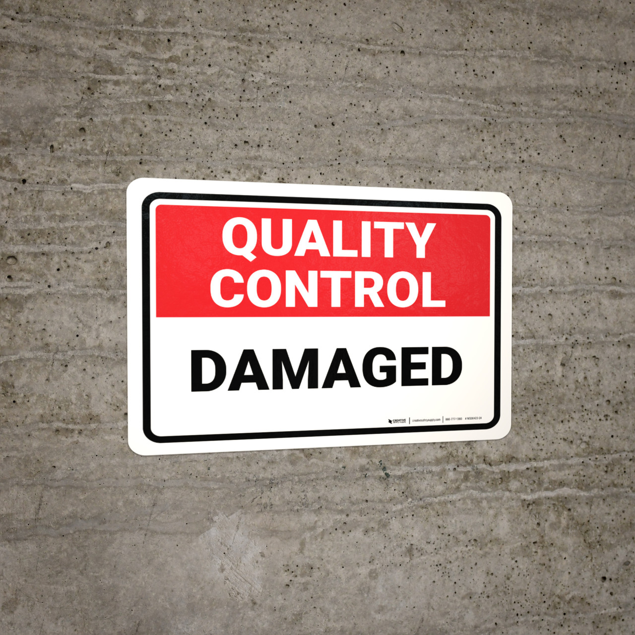 Quality Control: Damaged Landscape - Wall Sign