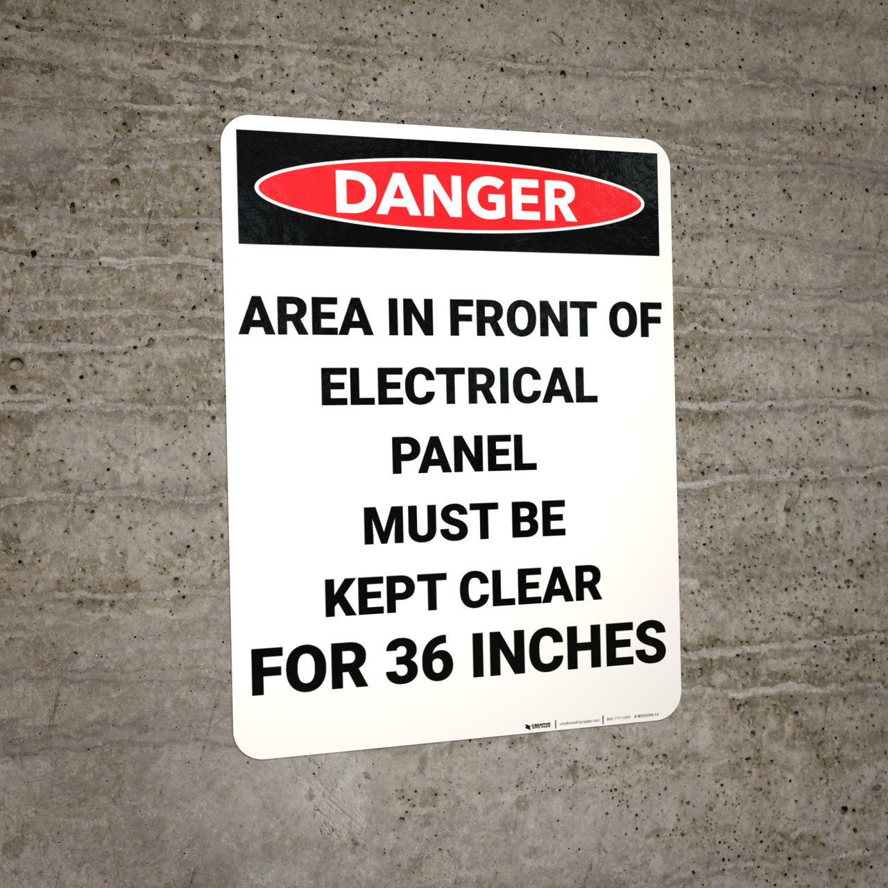 Danger: Keep Electrical Panel Clear Portrait - Wall Sign