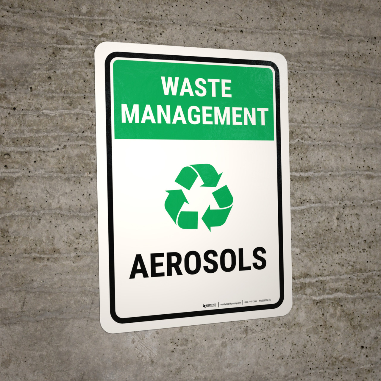 Waste Management - Aerosols Portrait - Wall Sign