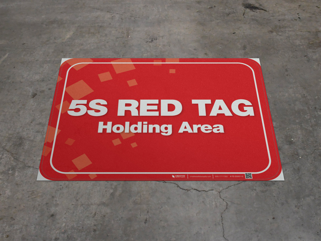 Red Tag Area Floor Sign