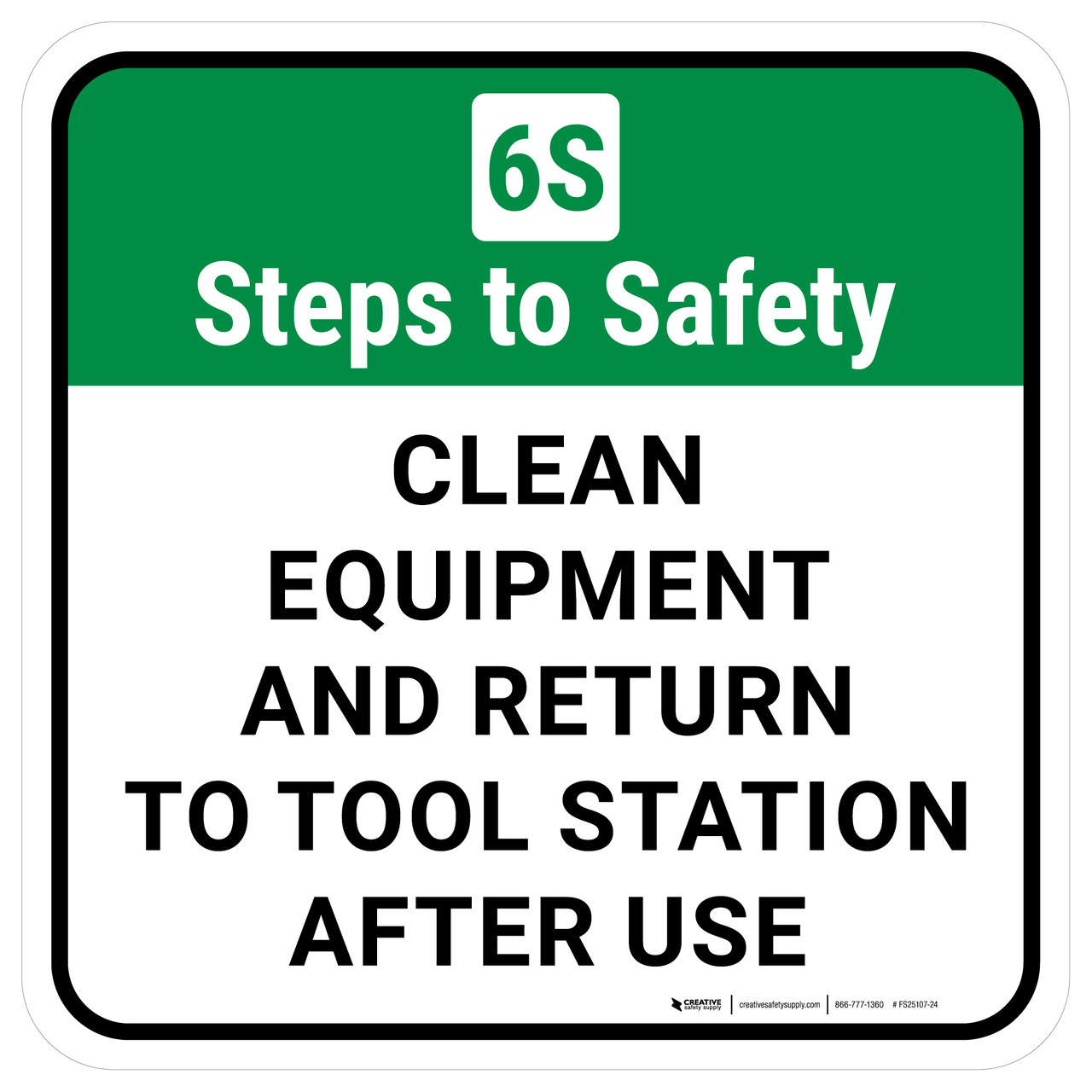 6S Steps To Safety: Clean Equipment And Return To Tool Station Square ...