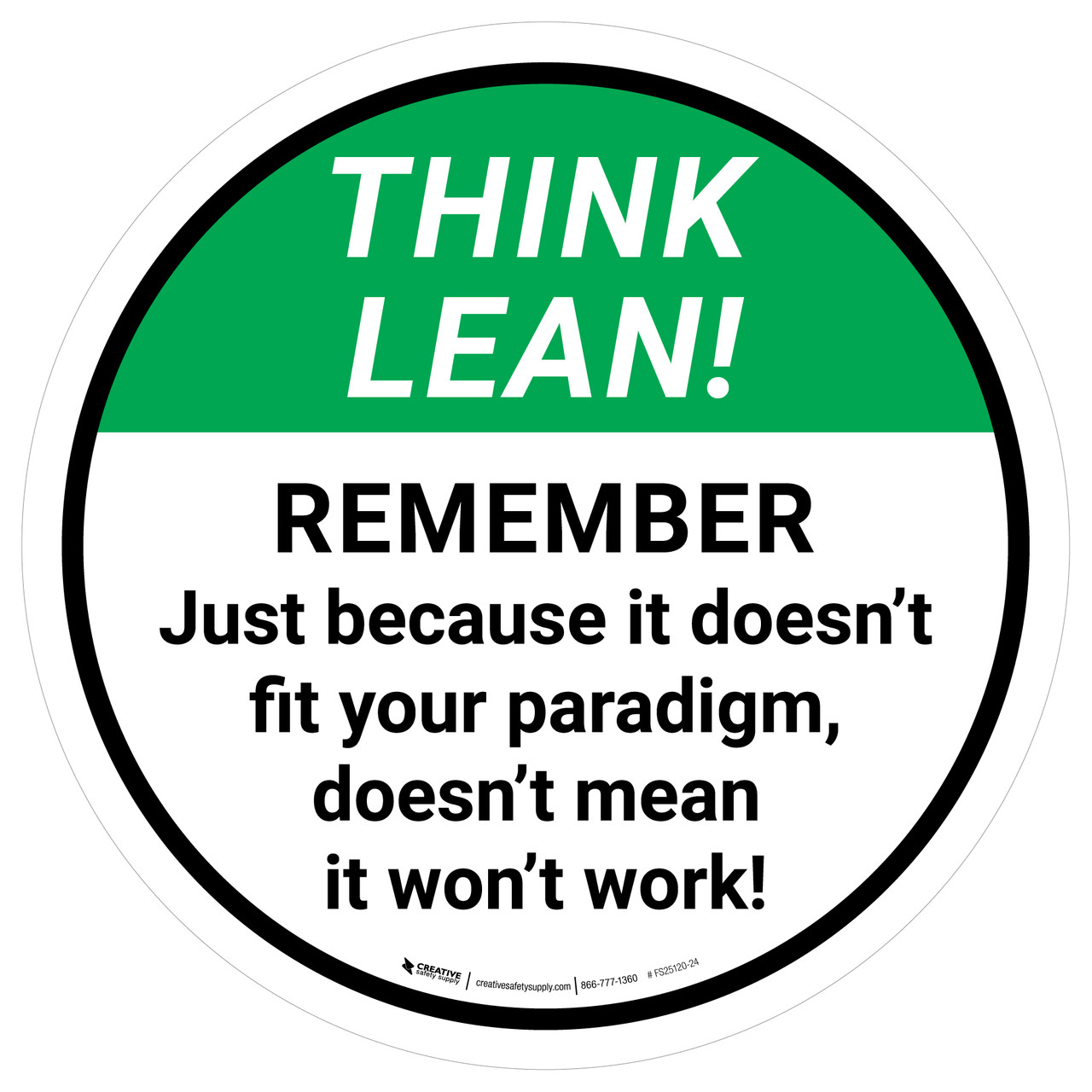 Think Lean: Remember Just Because It Doesn't Fit Your Paradigm Round ...