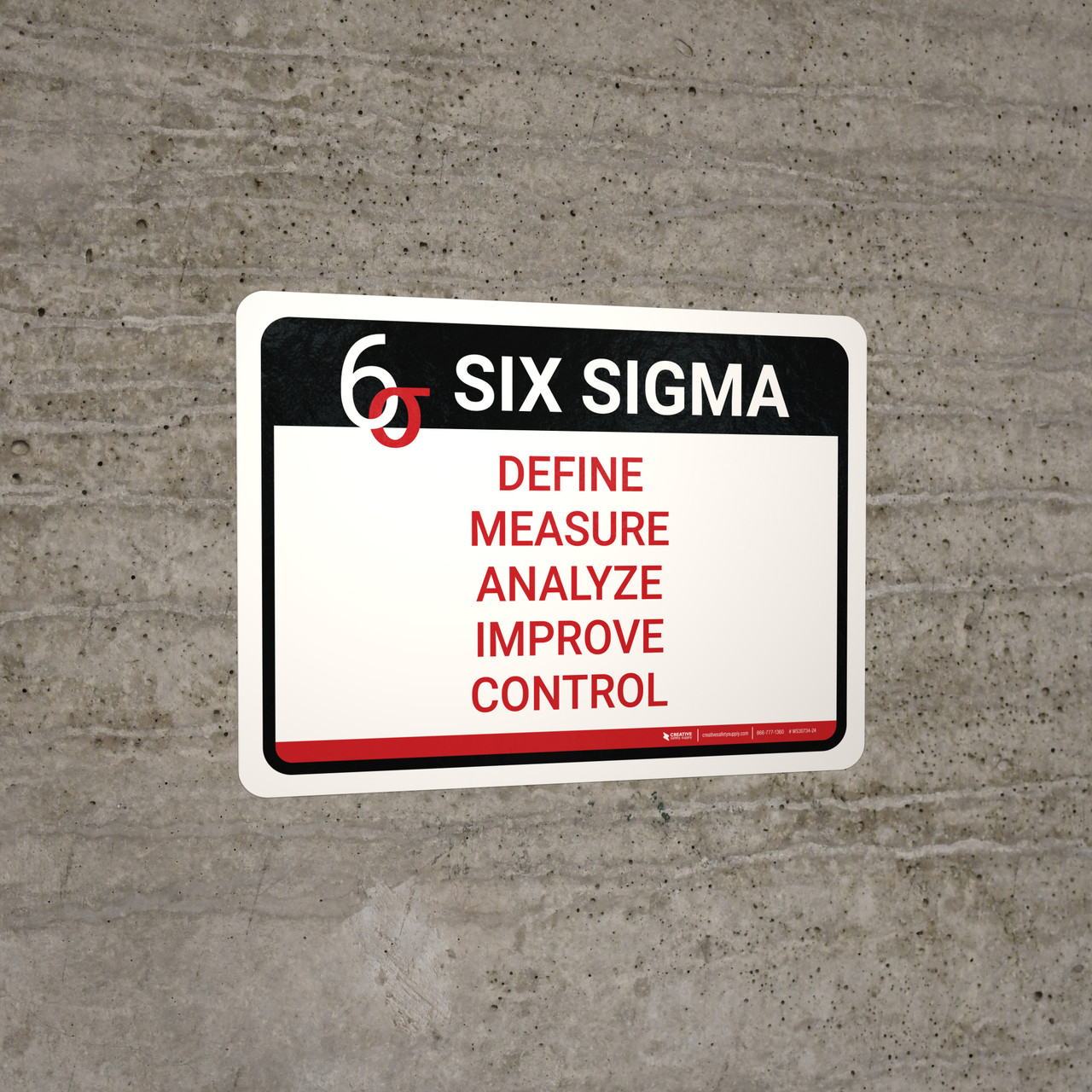 6 Sigma Meaning Landscape - Wall Sign
