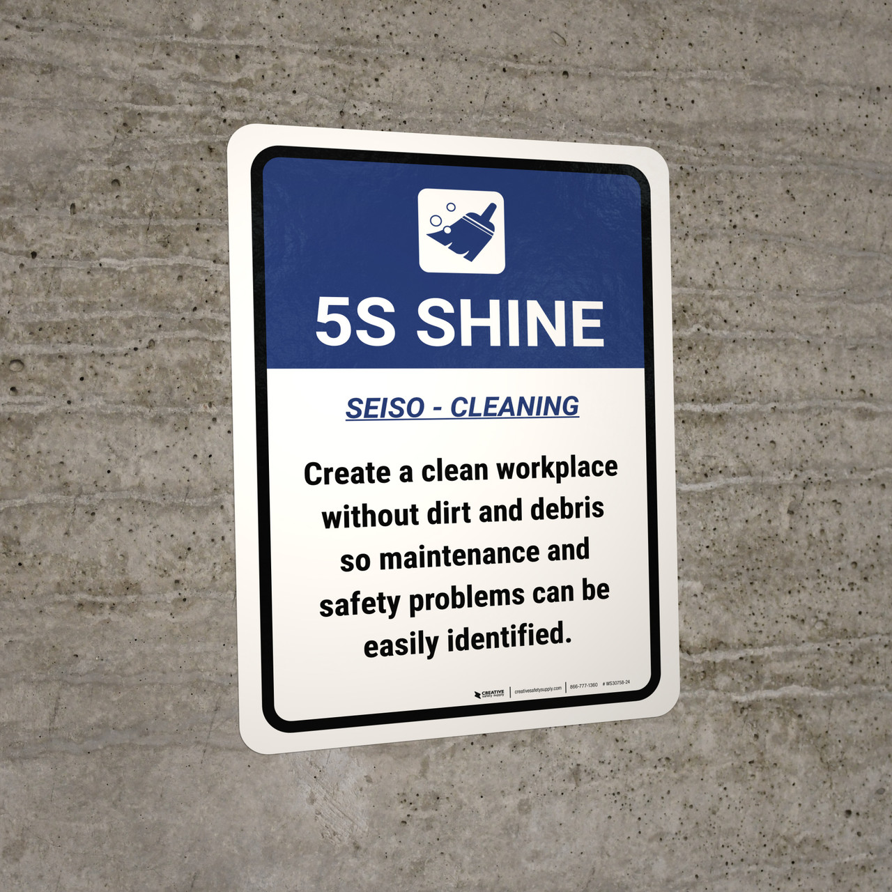 5S Shine Portrait - Wall Sign | Creative Safety Supply