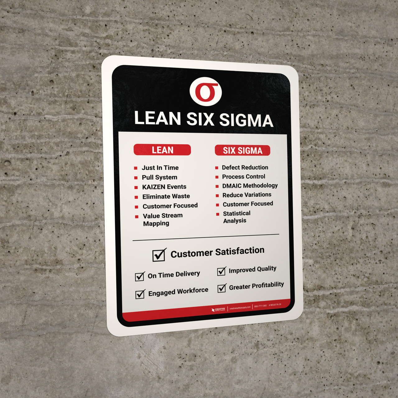 Lean 6 Sigma Portrait - Wall Sign