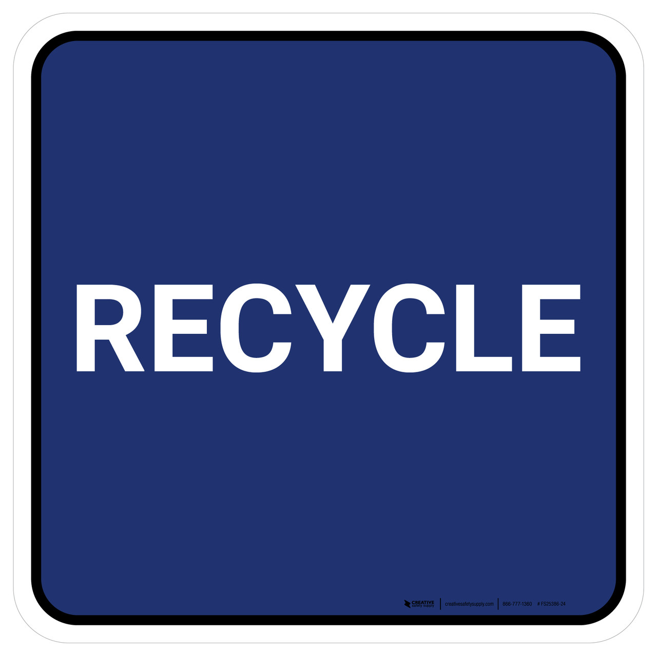 5S Recycle Blue Square - Floor Sign