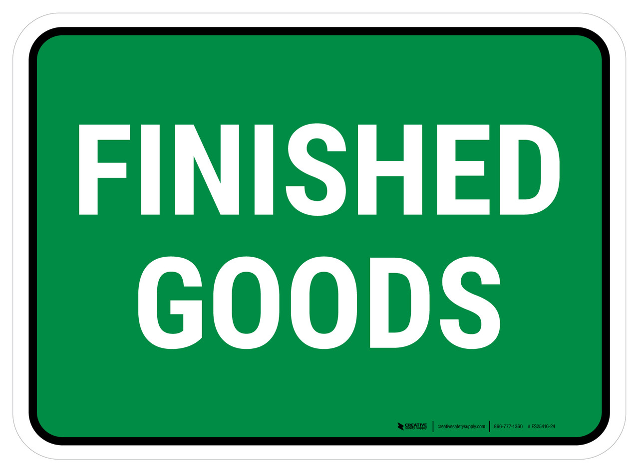 5S Finished Goods Green Rectangle - Floor Sign