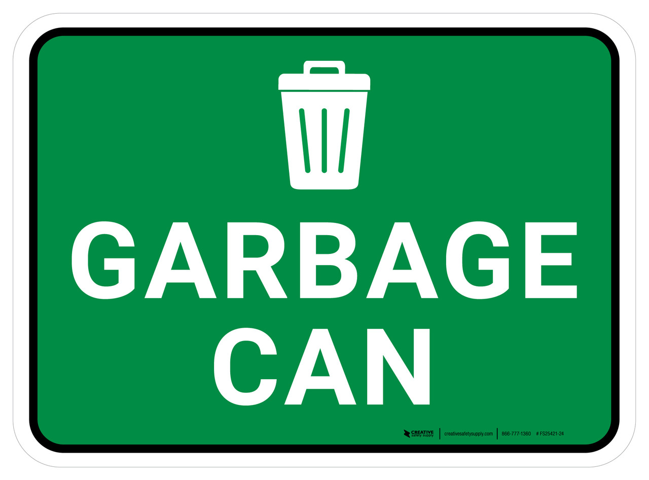 5S Garbage Can Rectangle - Floor Sign | Creative Safety Supply