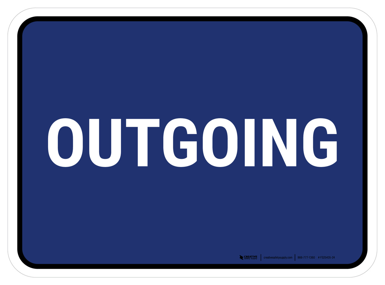 5S Outgoing Blue Rectangle - Floor Sign