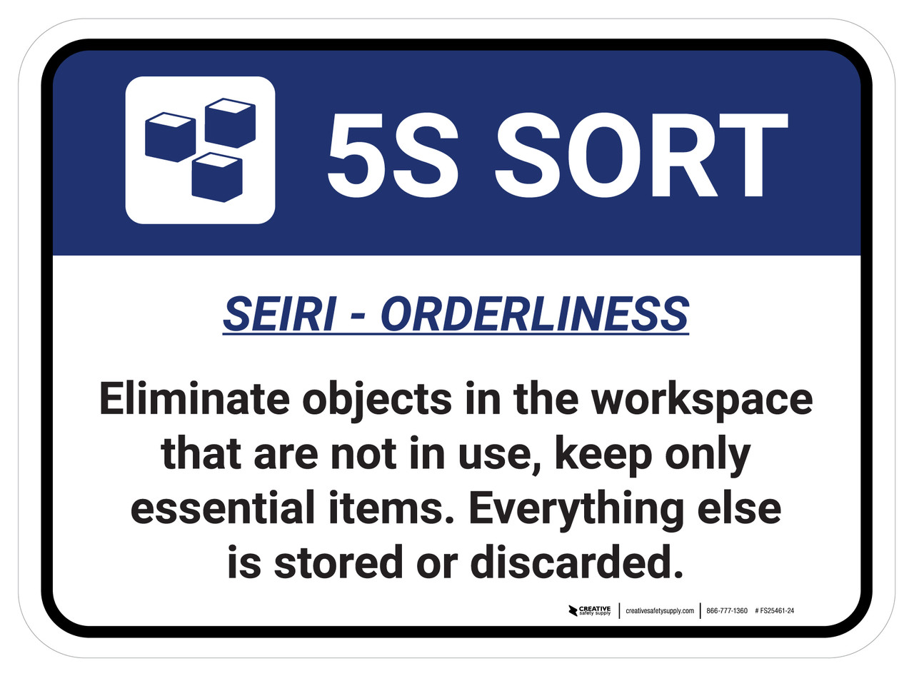 5S SORT Rectangle - Floor Sign | Creative Safety Supply