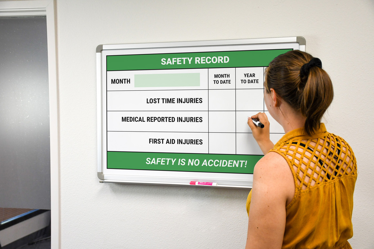 Safety Record - Safety Is No Accident Whiteboard | Creative Safety Supply