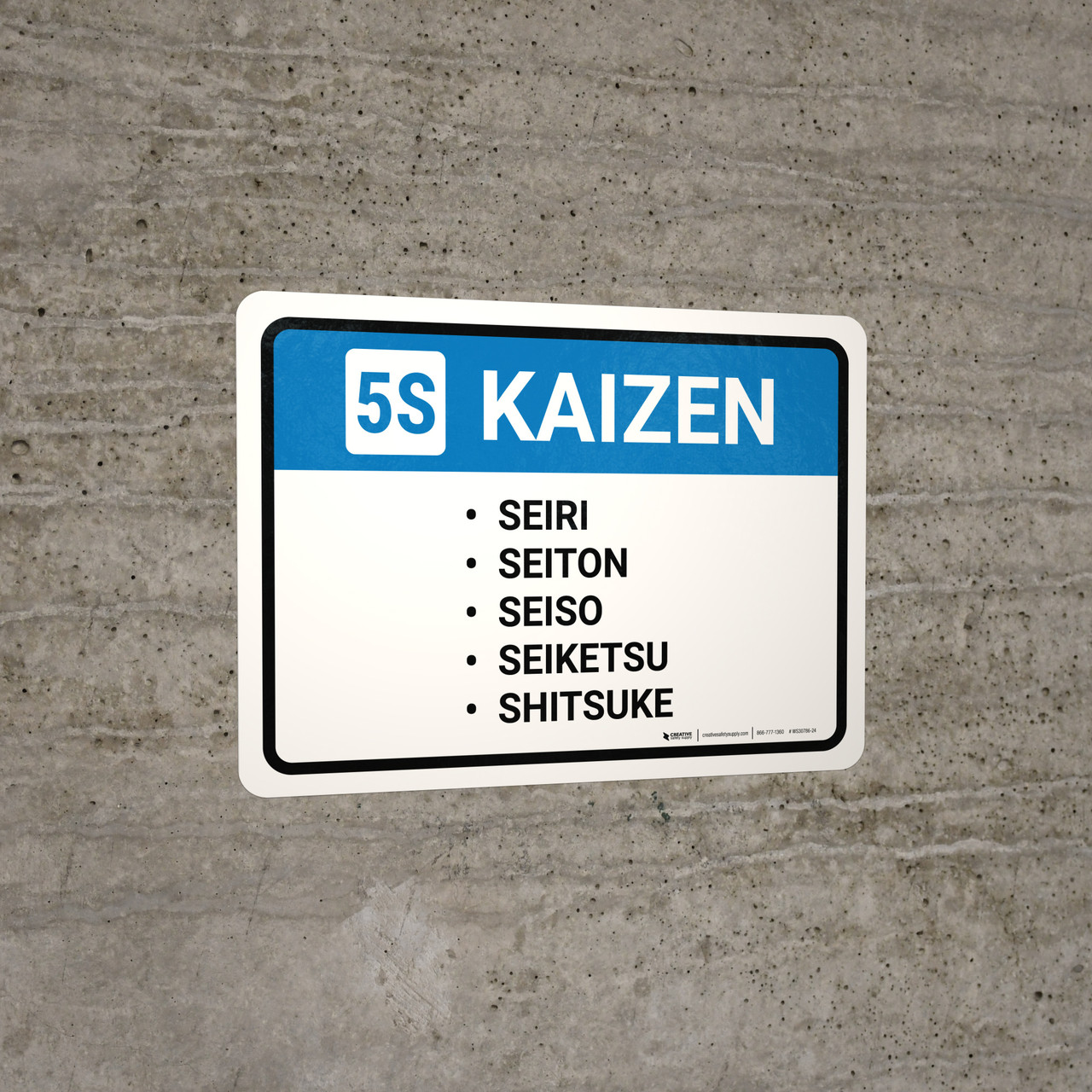 5S Kaizen Landscape - Wall Sign