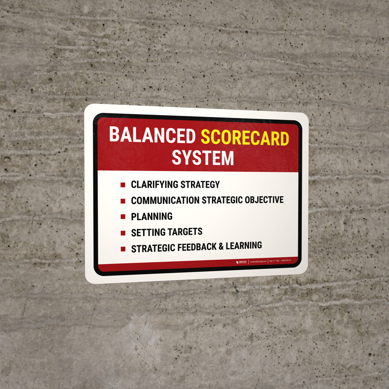 Balanced Scorecard System Landscape - Wall Sign