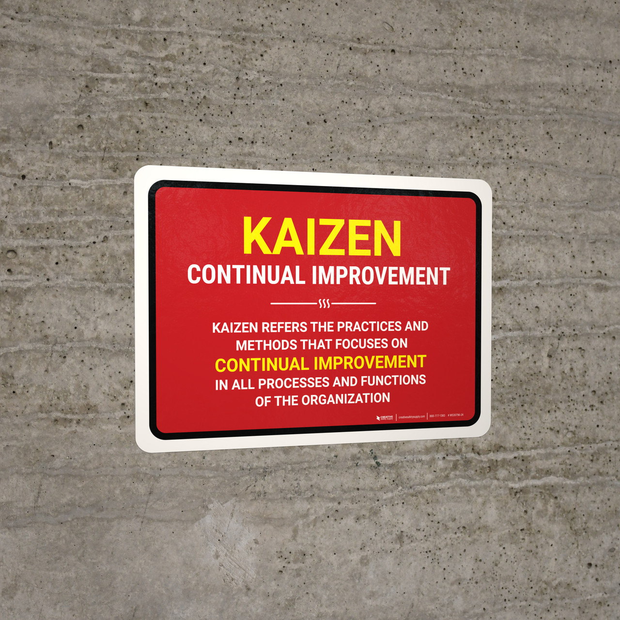 Continual Improvement Kazien Landscape - Wall Sign | Creative Safety Supply