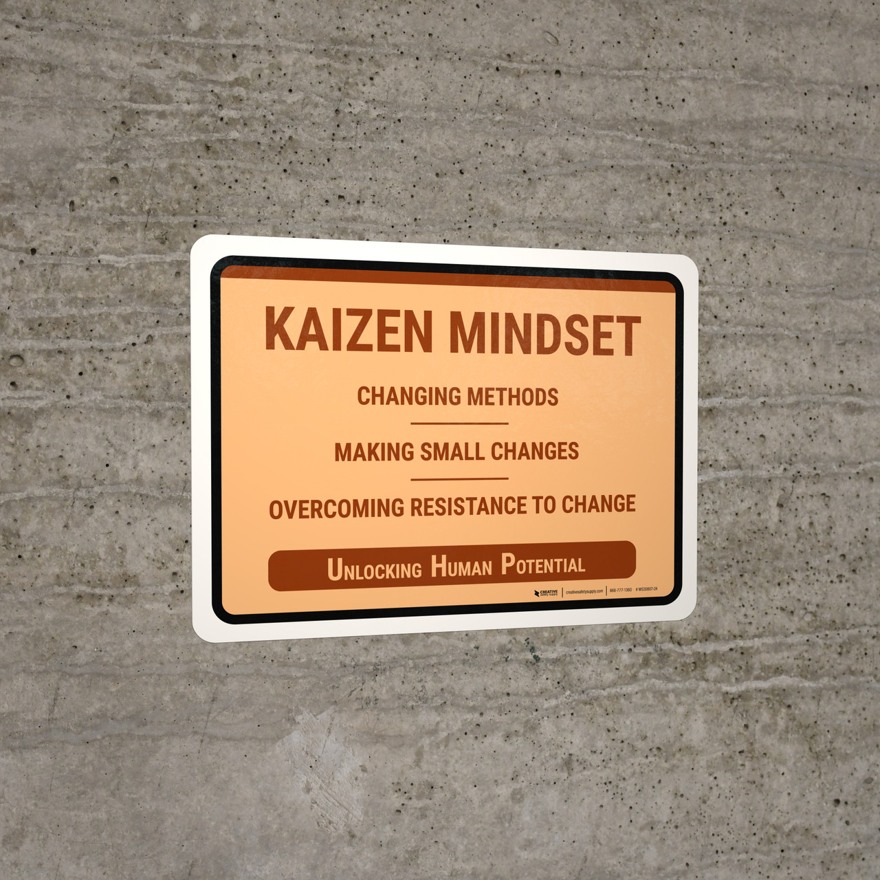 Kaizen Mindset Landscape - Wall Sign