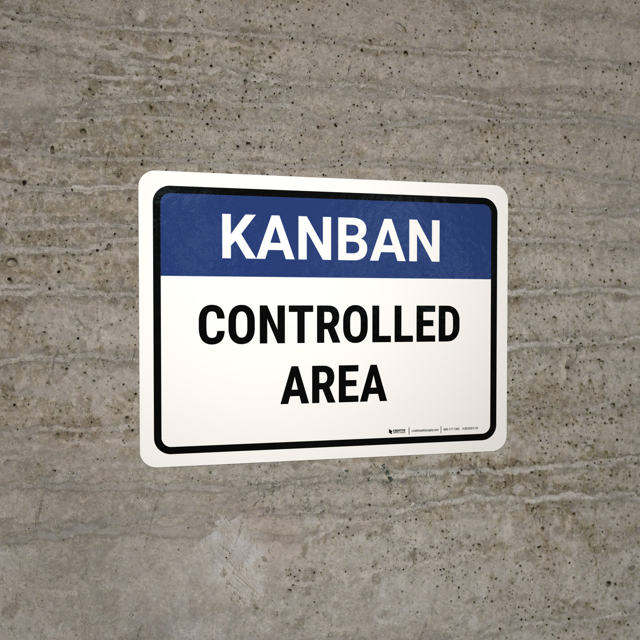 Kanban controlled area Landscape - Wall Sign | Creative Safety Supply