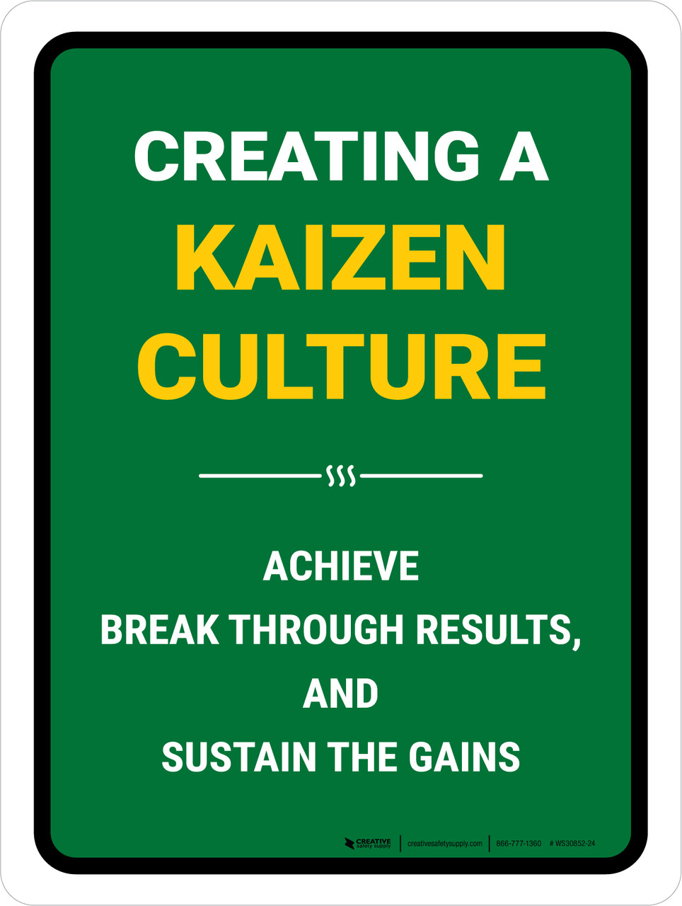 Create Kaizen Culture Portrait - Wall Sign
