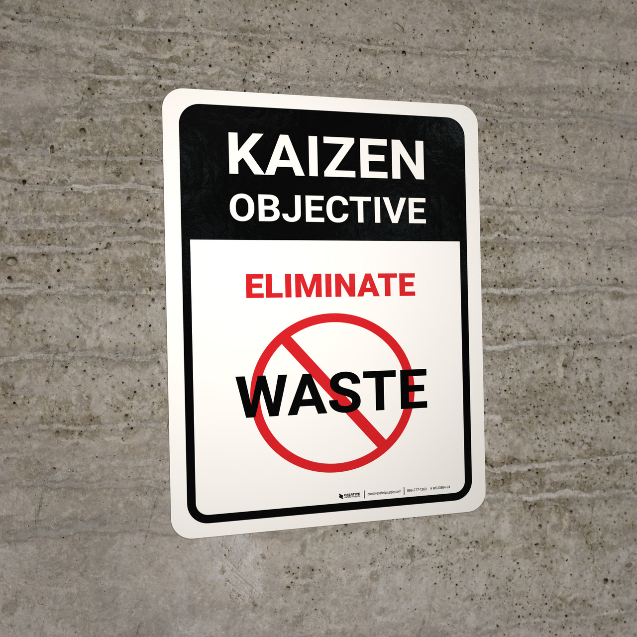 Kaizen Objective Portrait - Wall Sign | Creative Safety Supply